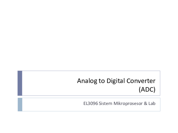 (PPT) -Analog to Digital Converter