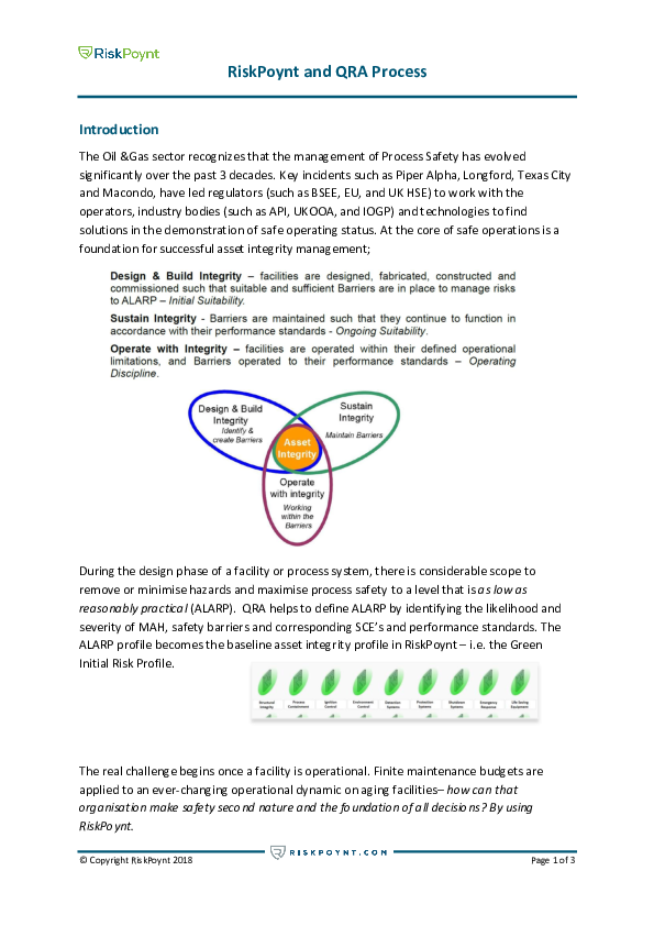 (PDF) RiskPoynt and QRA Process