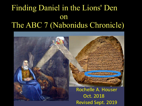 (PDF) Finding Daniel in the Lions' Den on The ABC 7 (Nabonidus Chronicle)