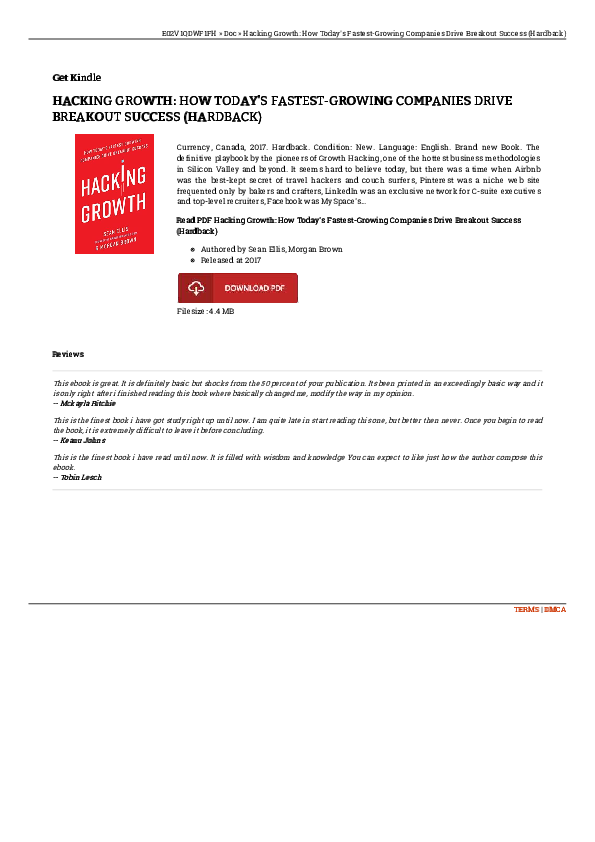 (PDF) HACKING GROWTH: HOW TODAY'S FASTEST-GROWING COMPANIES DRIVE ...