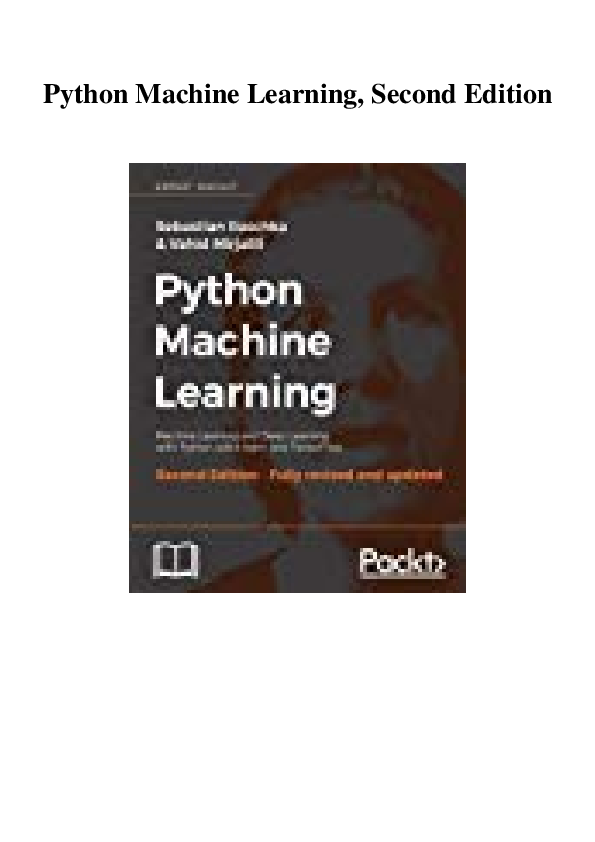 (PDF) Python Machine Learning, Second Edition | marshall 76 - Academia.edu