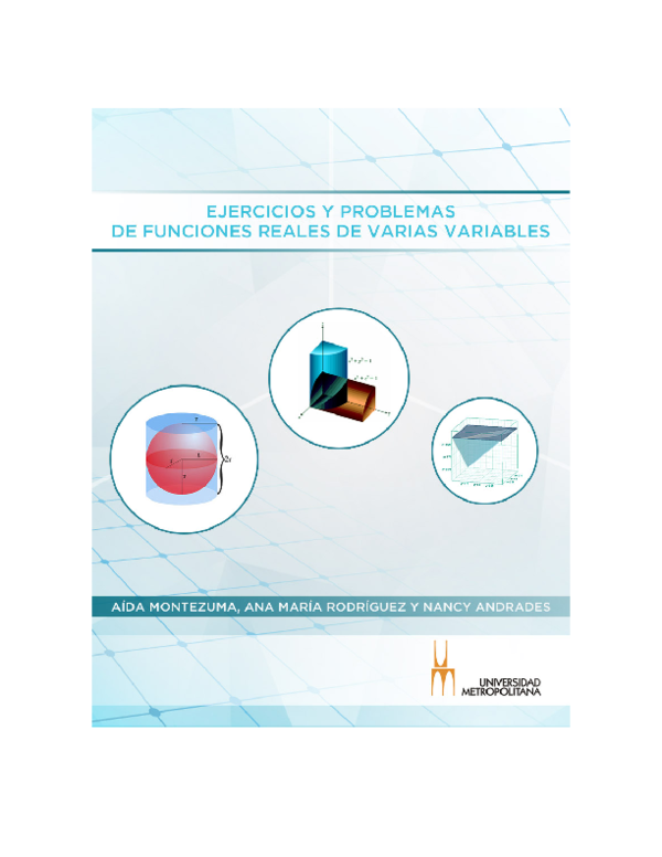 (PDF) EJERCICIOS Y PROBLEMAS DE FUNCIONES REALES DE VARIAS VARIABLES