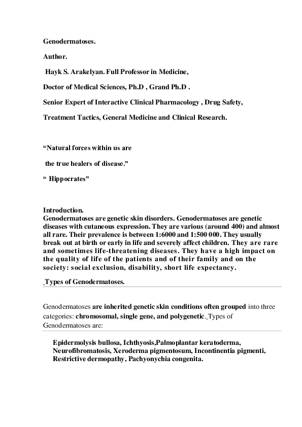 (DOC) Genodermatoses