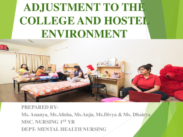 (PPT) ADJUSTMENT TO NEW COLLEGE AND HOSTEL LIFE FOR FRESHERS