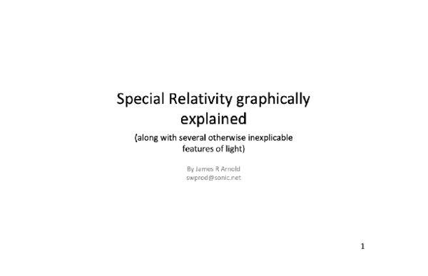 (DOC) Special Relativity Graphically Explained (Word format) | James R ...
