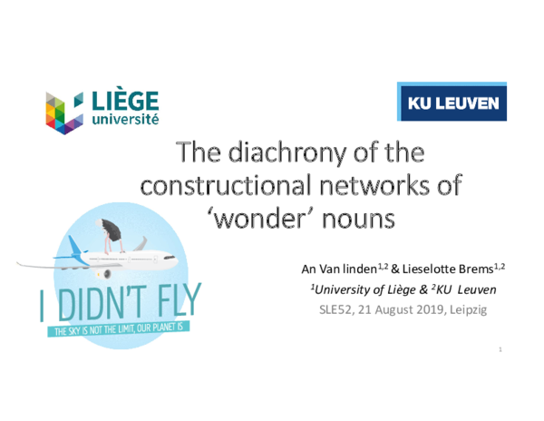 (PDF) The diachrony of the constructional networks of 'wonder' nouns