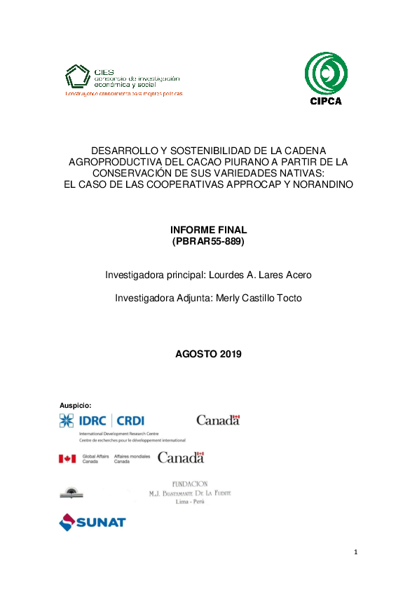 (PDF) Desarrollo y sostenibilidad de la cadena agroproductiva del cacao ...