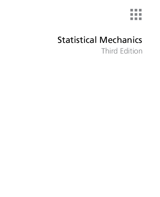 (PDF) Statistical Mechanics Third Edition