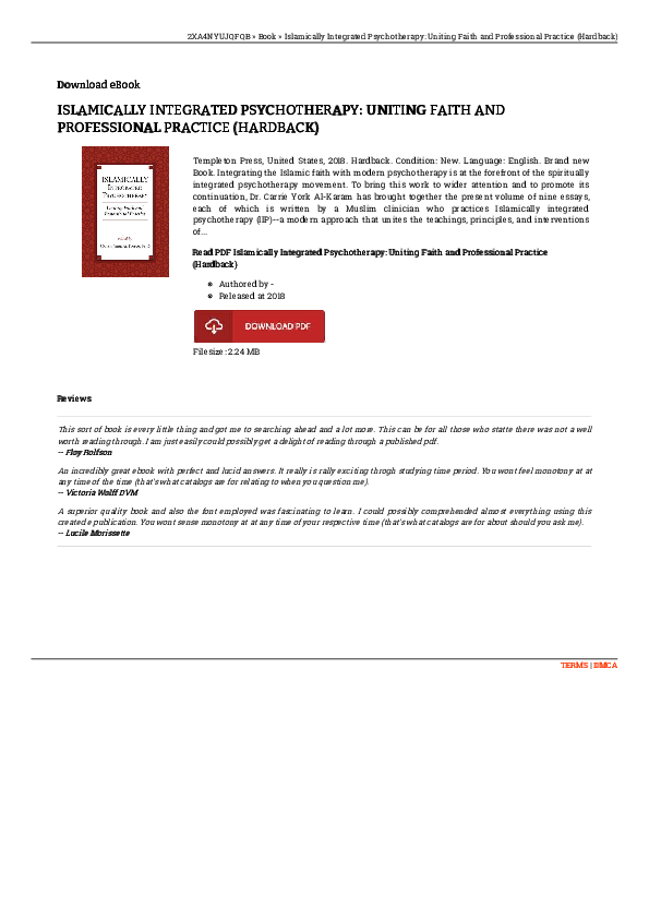 (PDF) eBook ISLAMICALLY INTEGRATED PSYCHOTHERAPY: UNITING FAITH AND ...