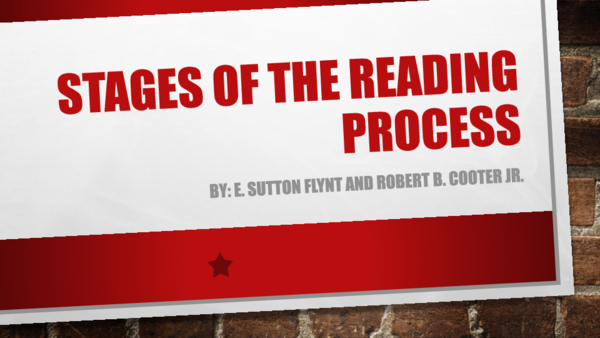 (PPT) Stages of the reading process
