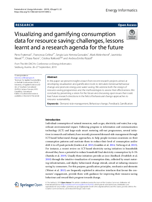 (PDF) Energy Informatics Visualizing and gamifying consumption data for ...