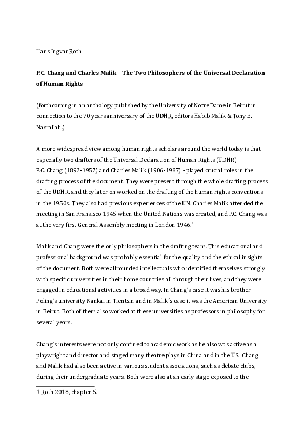(DOC) P.C.Chang and Charles Malik - the two philosophers of the ...