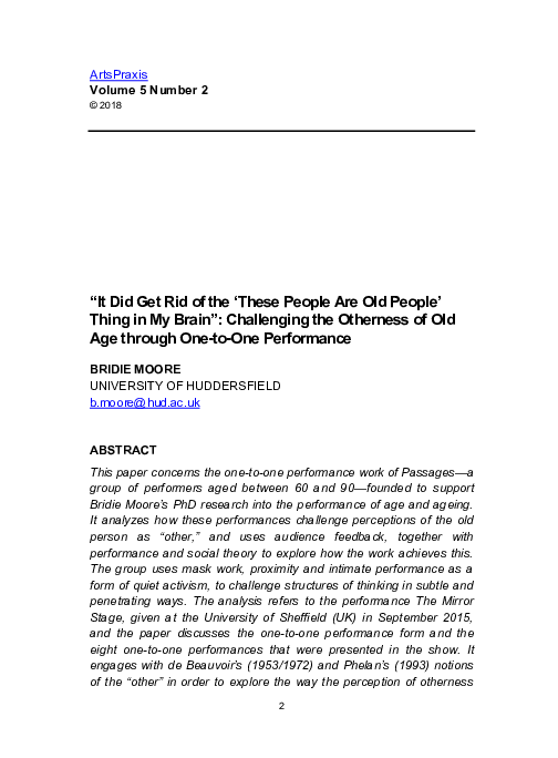 (PDF) "It Did Get Rid of the 'These People Are Old People' Thing in My ...
