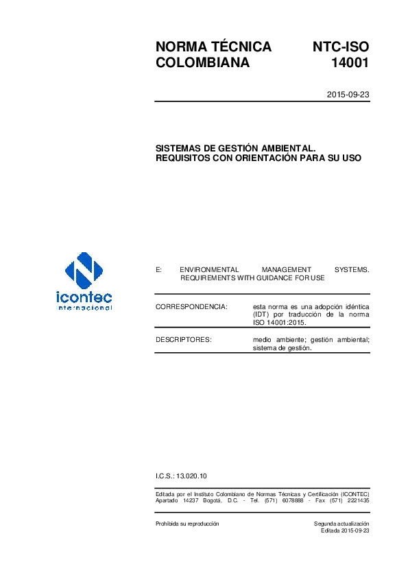 (PDF) NORMA TÉCNICA NTC-ISO/IEC COLOMBIANA 27000 TECNOLOGÍA DE LA ...