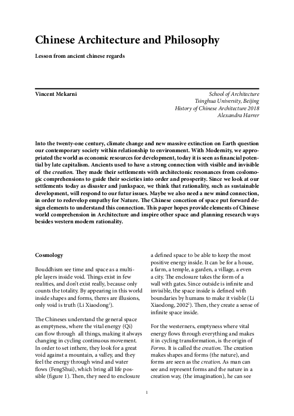 (PDF) Chinese architecture philosophy