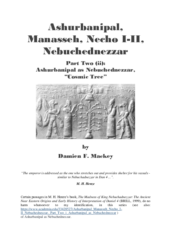 (DOC) Ashurbanipal, Manasseh, Necho I-II, Nebuchednezzar. Part Two (ii ...