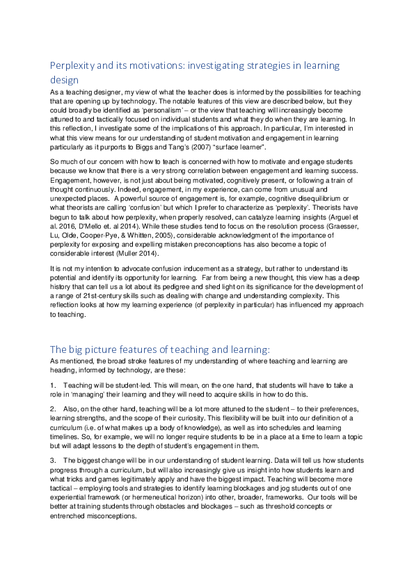 (PDF) Perplexity and its motivations