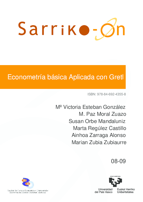 (PDF) Econometría básica Aplicada con Gretl