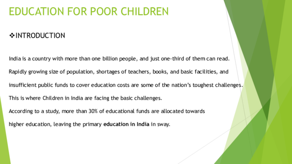 (PPT) EDUCATION FOR POOR CHILDREN PPT