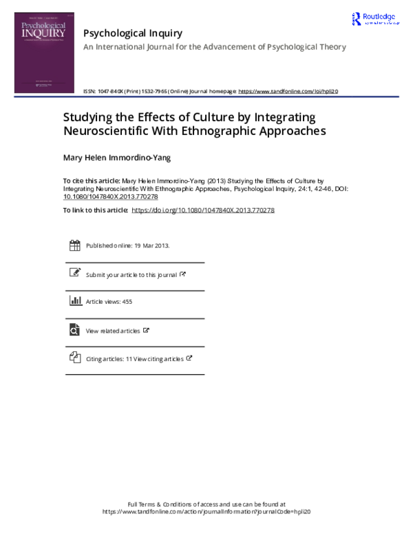 (PDF) Psychological Inquiry An International Journal for the ...