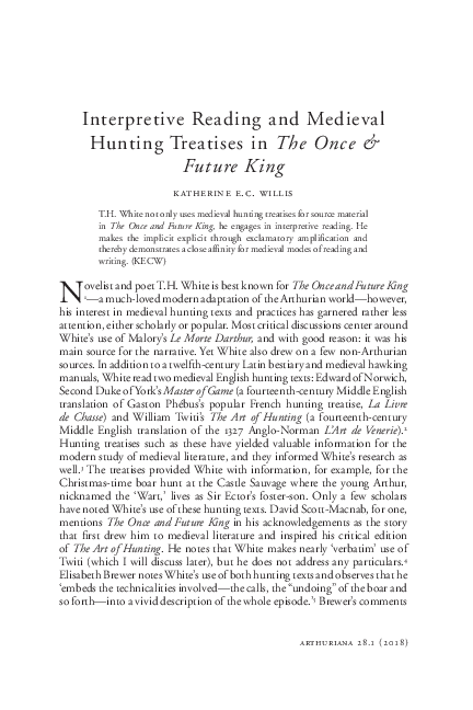 (PDF) Interpretive Reading and Medieval Hunting Treatises in The Once ...