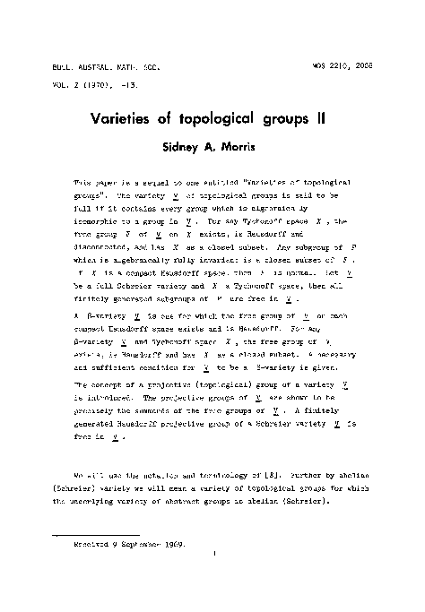 (PDF) Varieties of topological groups II
