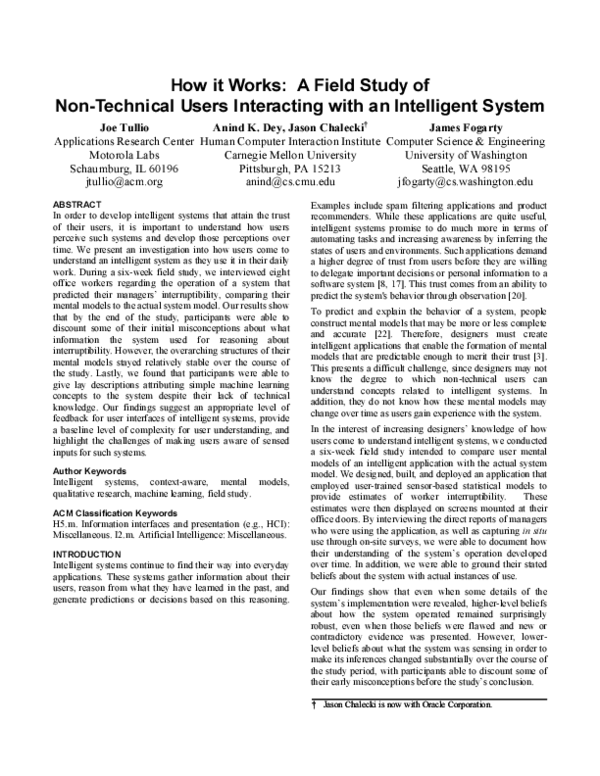 (PDF) How it works: a field study of non-technical users interacting ...