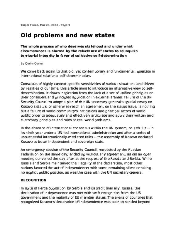 (DOC) Old problems and new states
