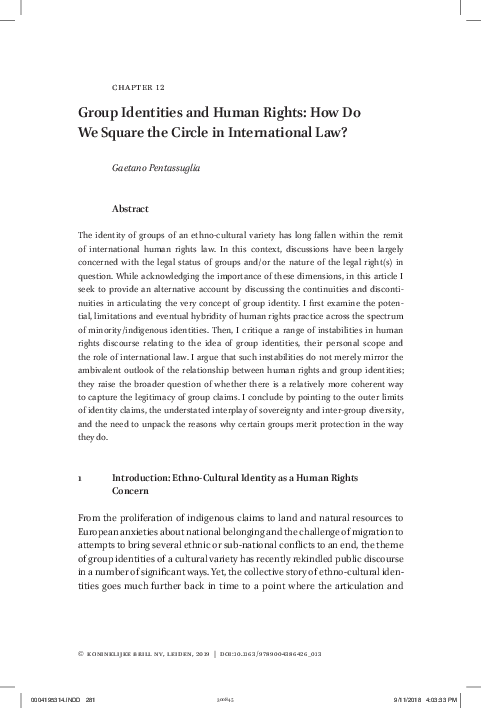 (PDF) 'Group Identities and Human Rights: How Do We Square the Circle ...