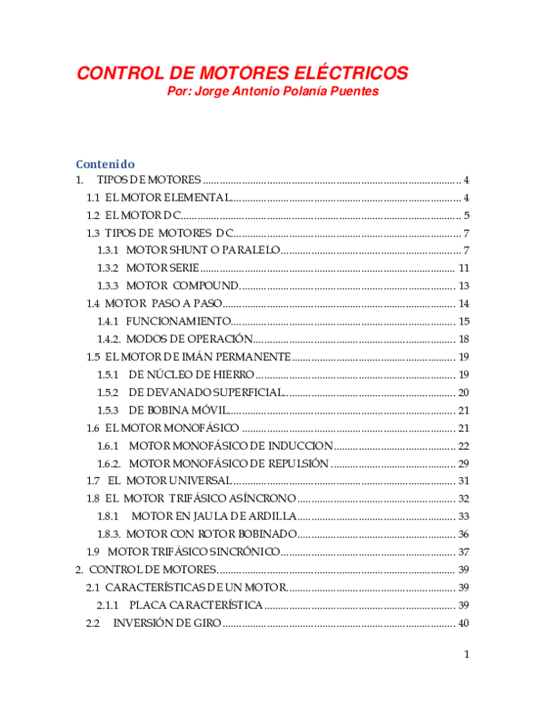 (PDF) CONTROL DE MOTORES ELÉCTRICOS