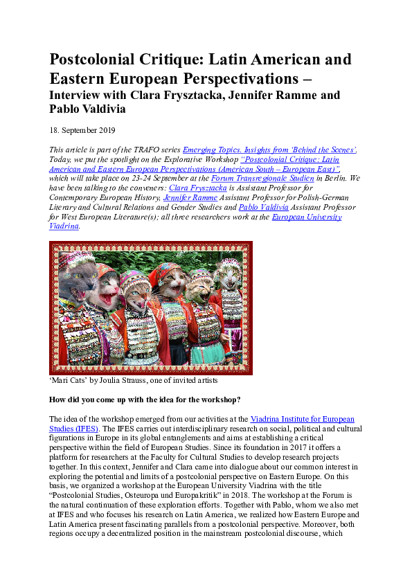 (PDF) Postcolonial Critique: Latin American and Eastern European ...