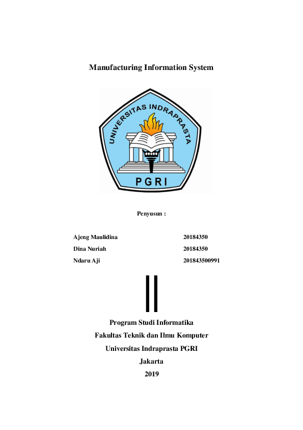 (DOC) Manufacturing Information System || Program Studi Informatika | joni ajo - Academia.edu