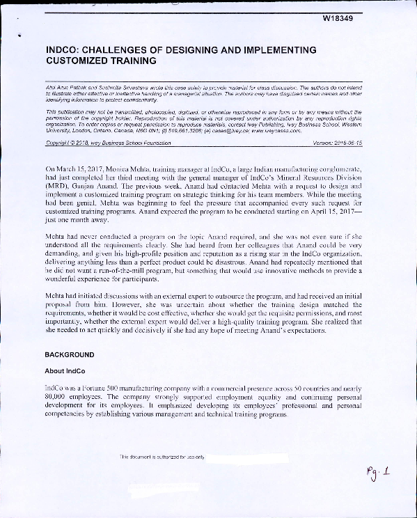 (PDF) INDCO: CHALLENGES OF DESIGNING AND IMPLEMENTING CUSTOMIZED TRAINING