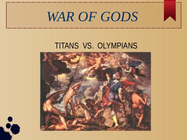 War of Gods in Greek Mythology