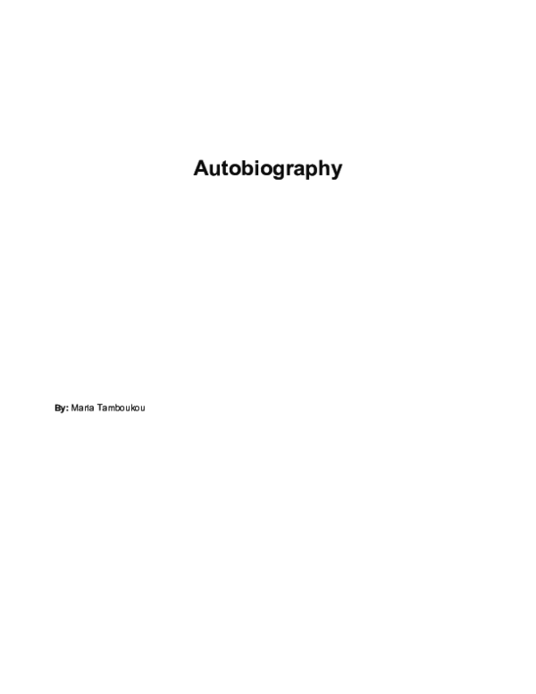 (PDF) Autobiography