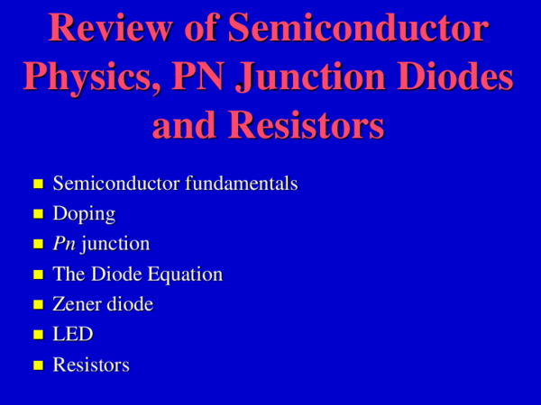 (PPT) Semicond diode(1)