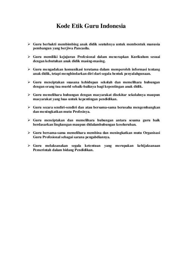 (DOC) Kode Etik Guru Indonesia