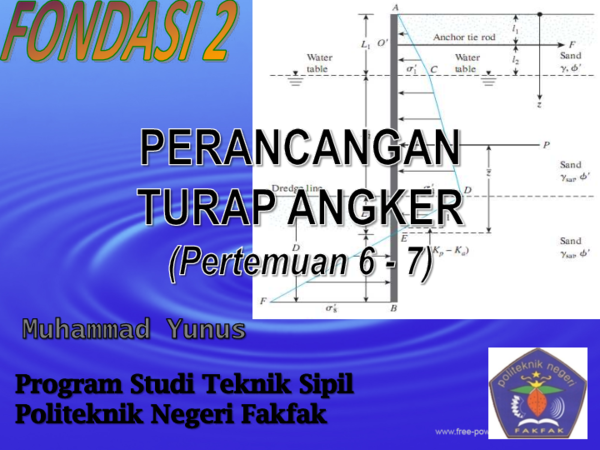(PDF) Perancangan Turap Angker