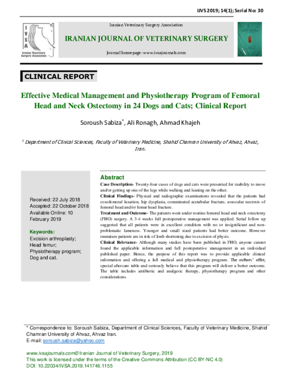 (PDF) Effective Medical Management and Physiotherapy Program of Femoral ...