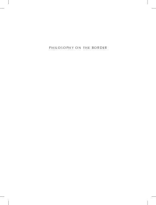(PDF) Philosophy on the Border