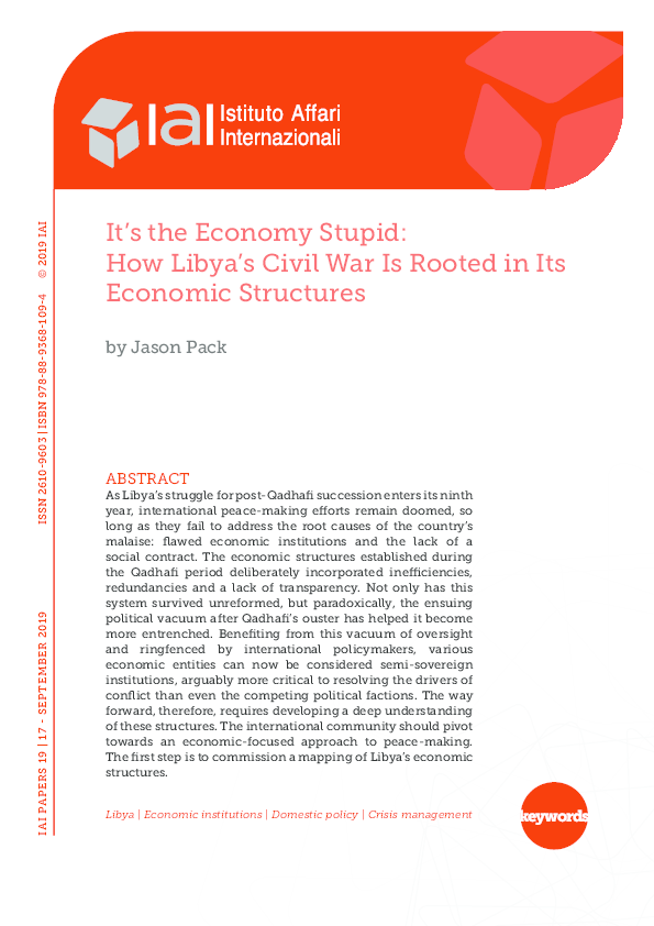 (PDF) It's the Economy Stupid: How Libya's Civil War Is Rooted in Its ...
