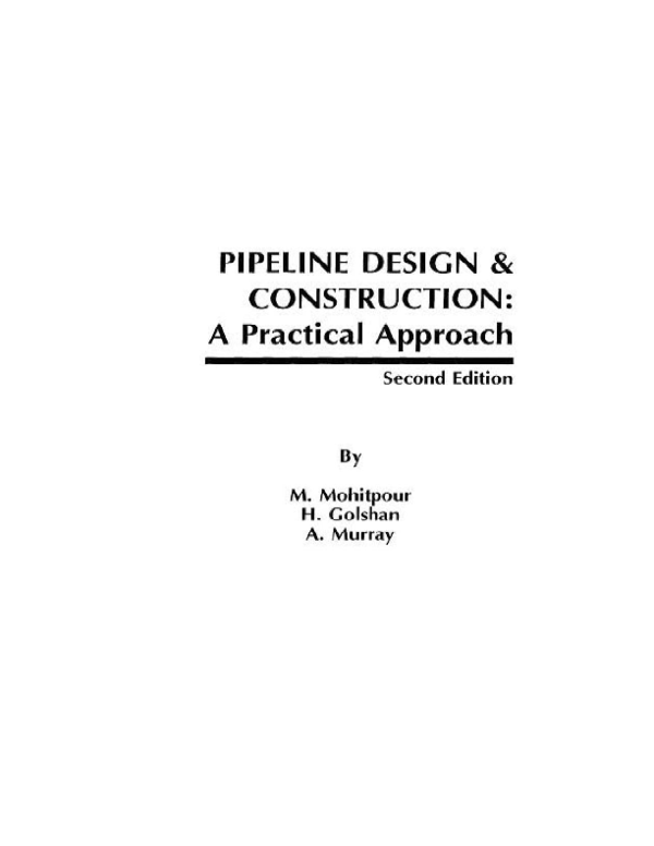 (PDF) Pipeline Design and Construction A Practical Approach - M ...