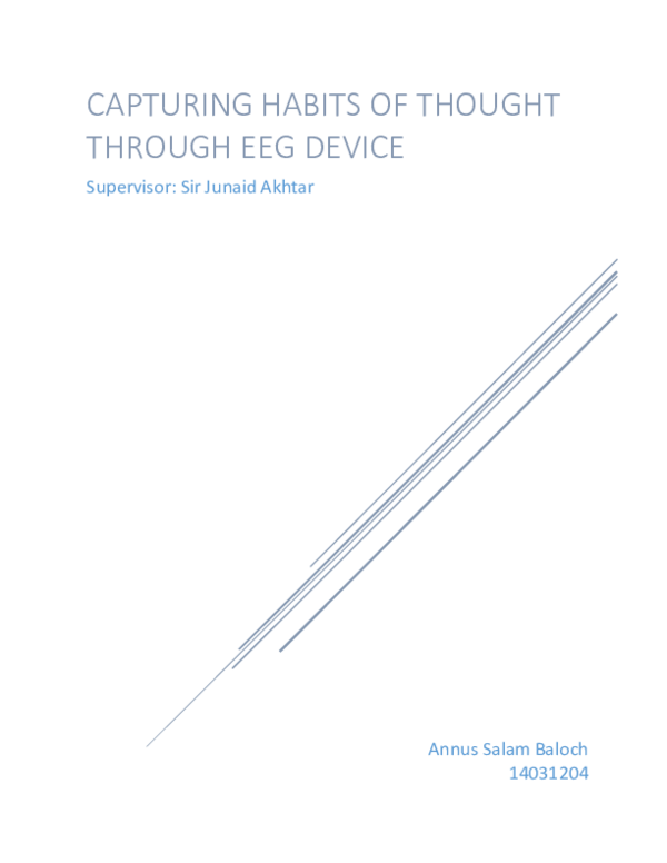 (PDF) CAPTURING HABITS OF THOUGHT THROUGH EEG DEVICE