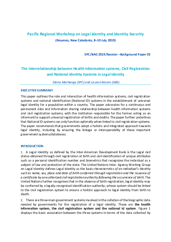 (PDF) The Interrelationship between Health information systems, Civil ... (PDF) The Interrelationship between Health information systems, Civil ...