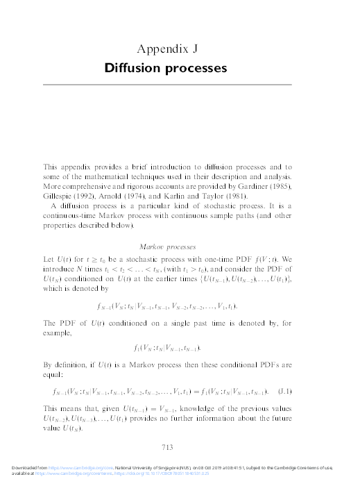 (PDF) Diffusion processes