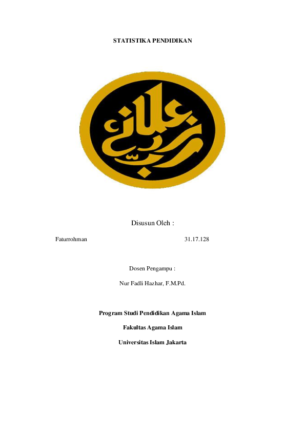 (DOC) STATISTIKA PENDIDIKAN