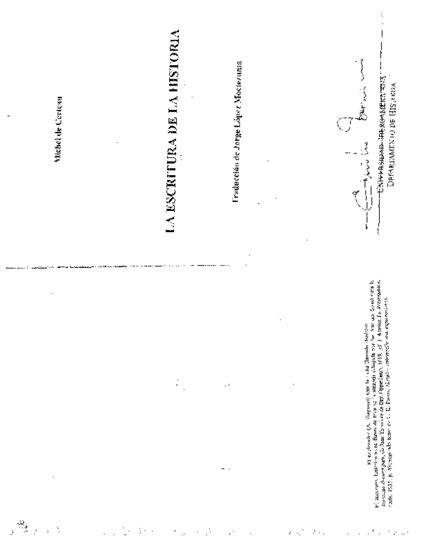 (PDF) Michel de Certau, La Escritura de la historia