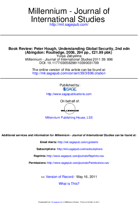 (PDF) Book Review: Peter Hough, Understanding Global Security, 2nd edn ...