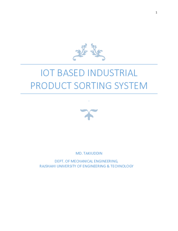 (PDF) IOT BASED INDUSTRIAL PRODUCT SORTING SYSTEM
