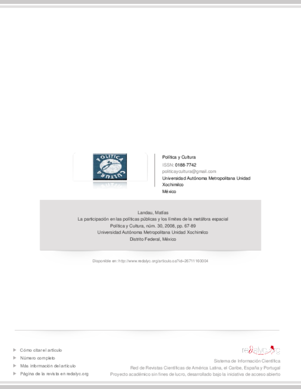 (PDF) La participación en las políticas públicas y los límites de la ...